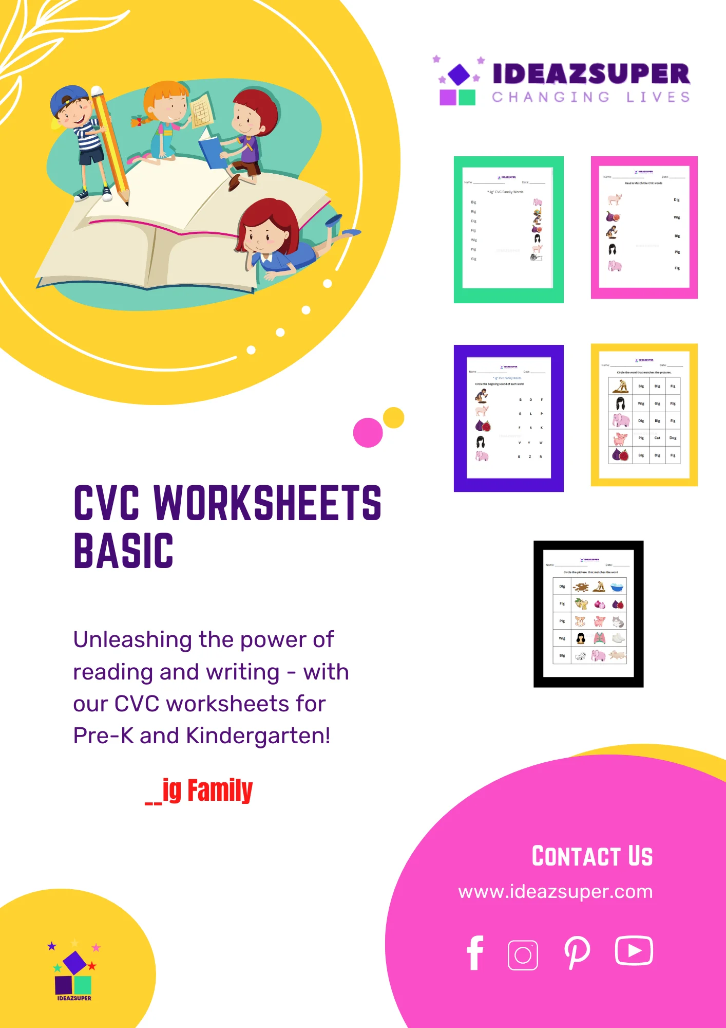 CVC "-ig" Worksheets - IdeazSuper