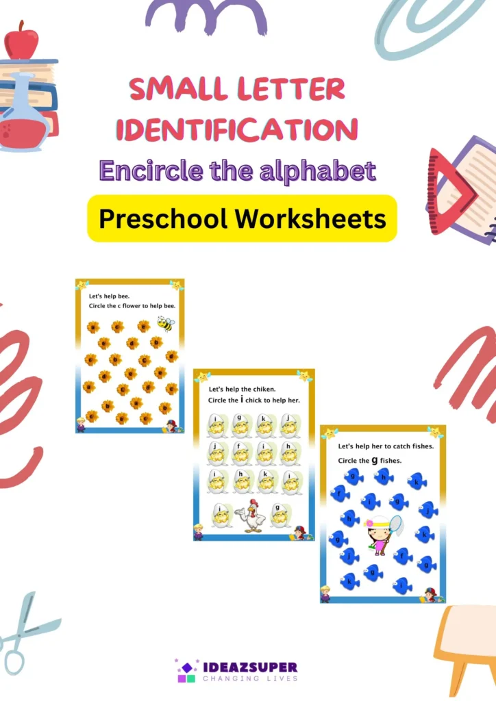 English Alphabet Identification – Small Letters (Circle the Letter ...