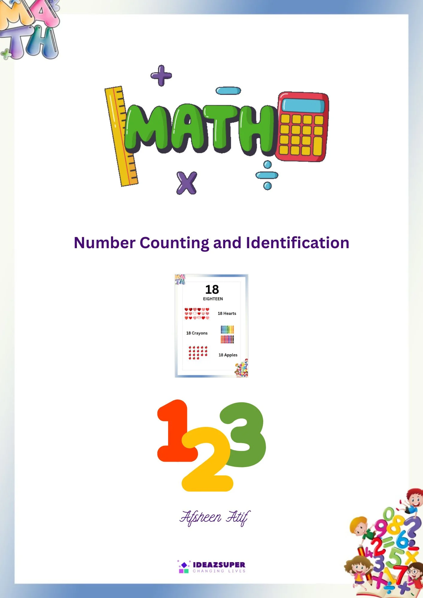 Math My First Counting Book - Numbers 1–20 - IdeazSuper