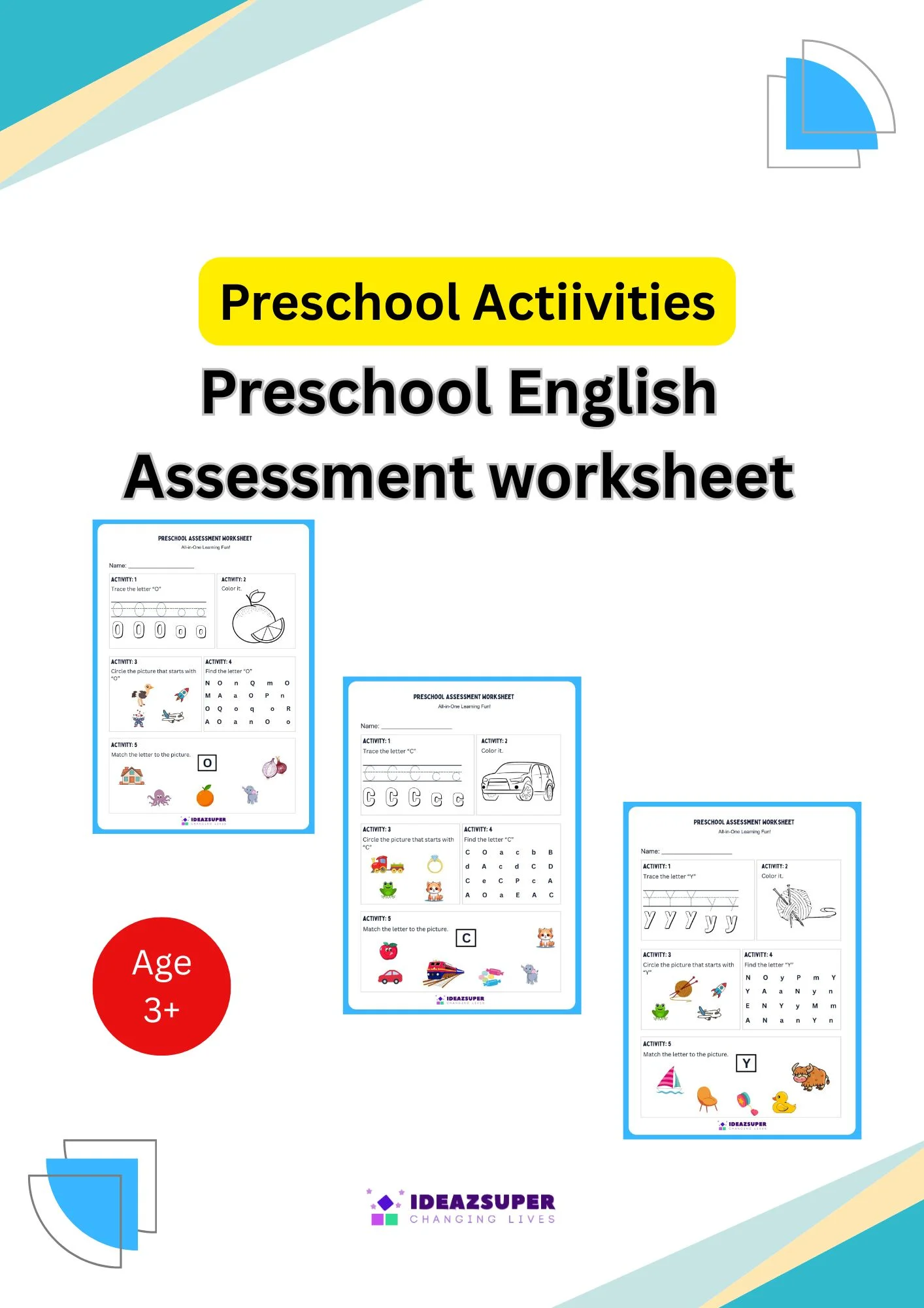 English Alphabet Activity Worksheets - IdeazSuper