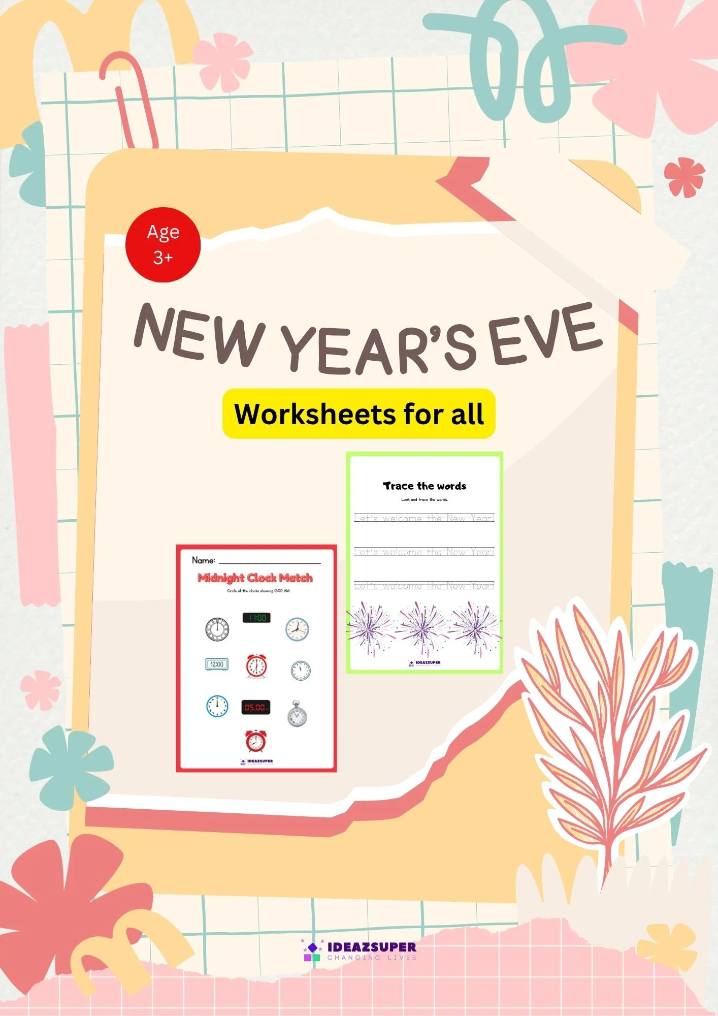 World New Year’s Eve Day Worksheets for Kids - IdeazSuper