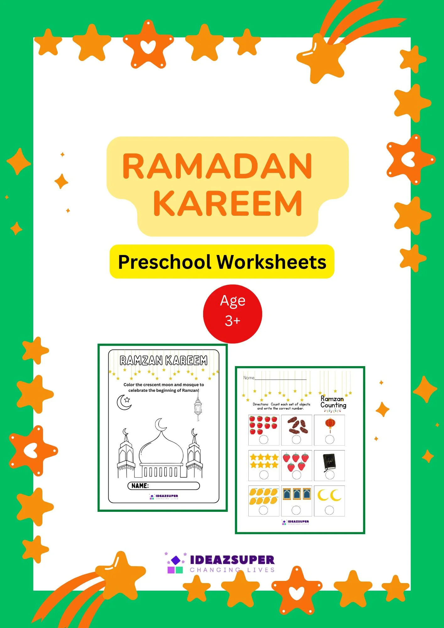 Ramadan Worksheets & Activities for Preschool Kids - IdeazSuper