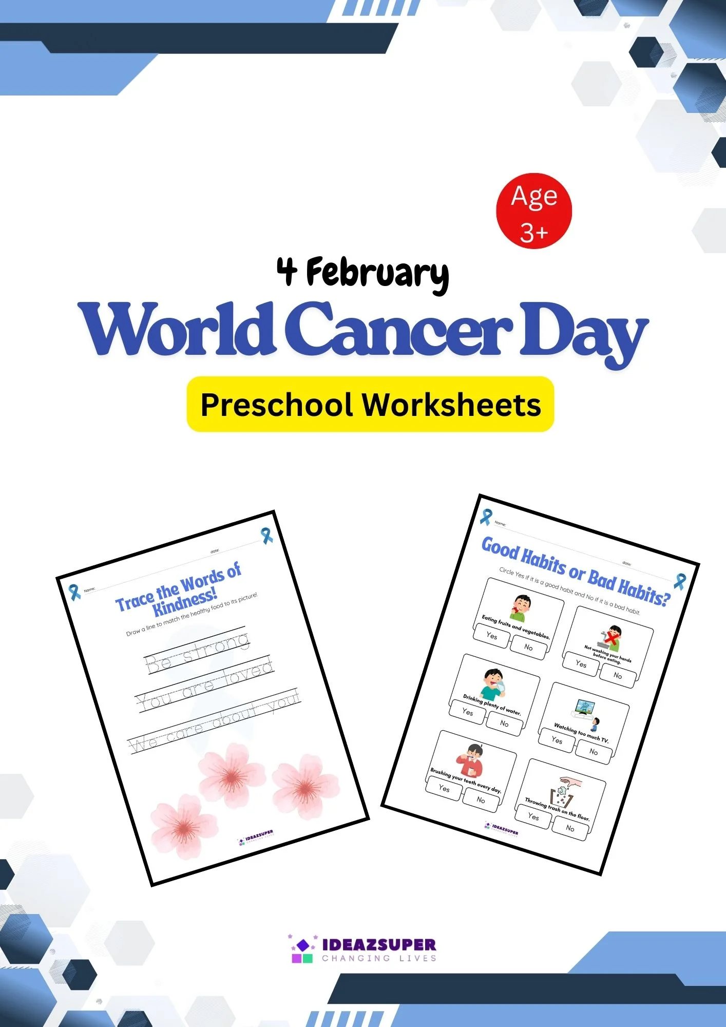 World Cancer Day – Health & Kindness Worksheets for Kids - IdeazSuper