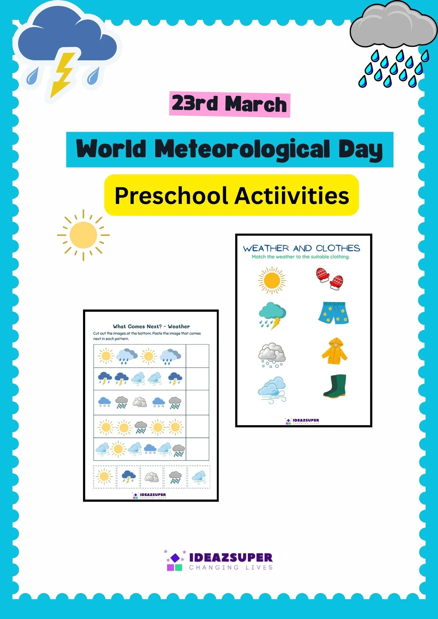 World Meteorological Day Worksheets for Kids | Weather Learning ...